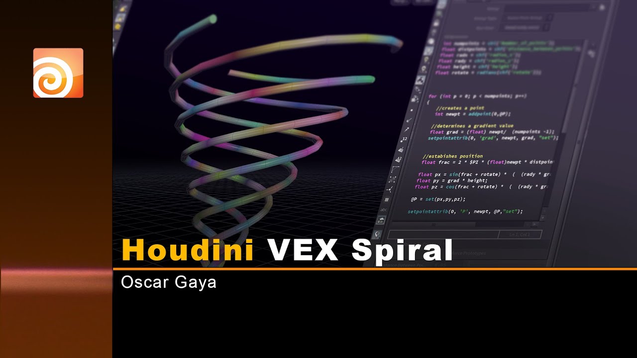 Houdini vex spiral ( HDA included) - YouTube