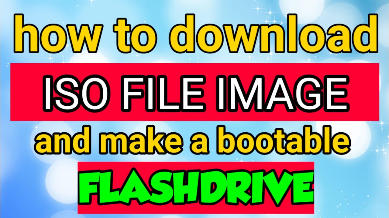 how to make a bootable flashdrive - YouTube