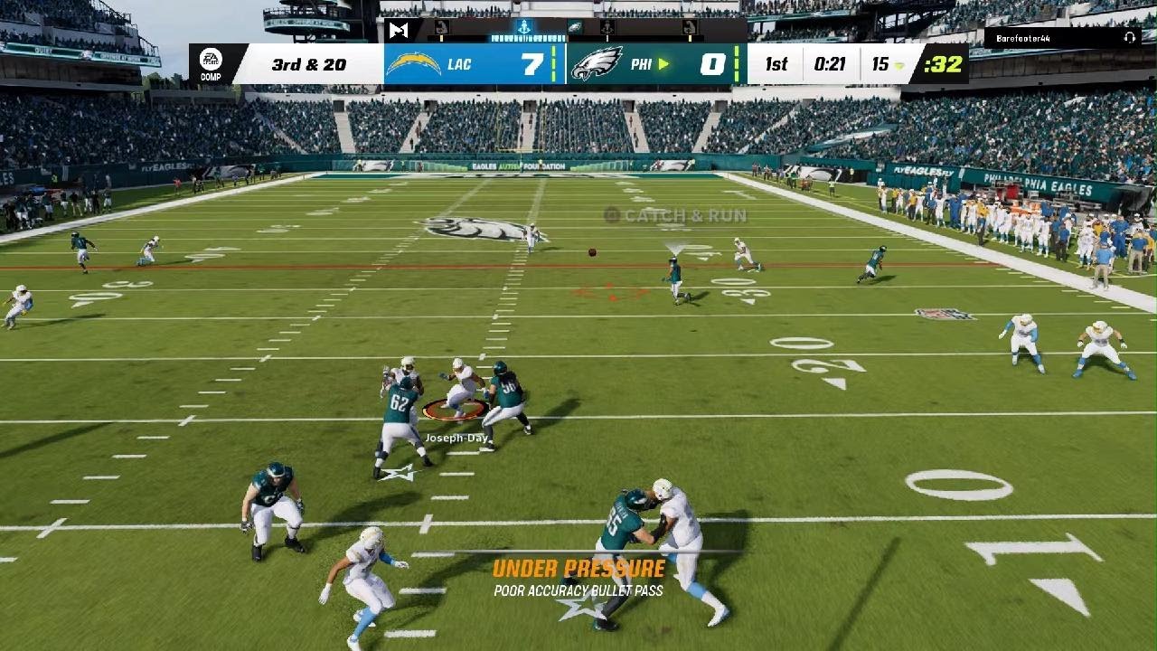 Madden NFL 23 JALEN HURTS 89 YARD TD PASS - YouTube