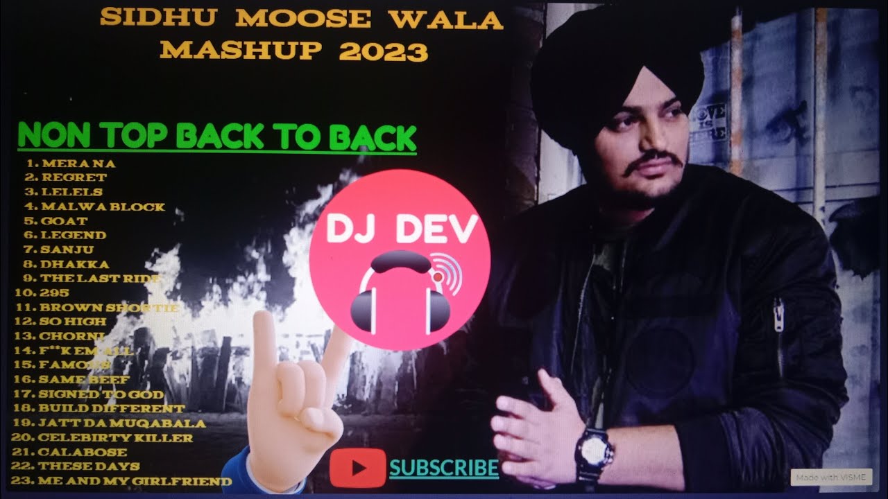 1 Hour Non Stop Punjabi Mashups Sidhu Moosewala By DJ DEV - YouTube