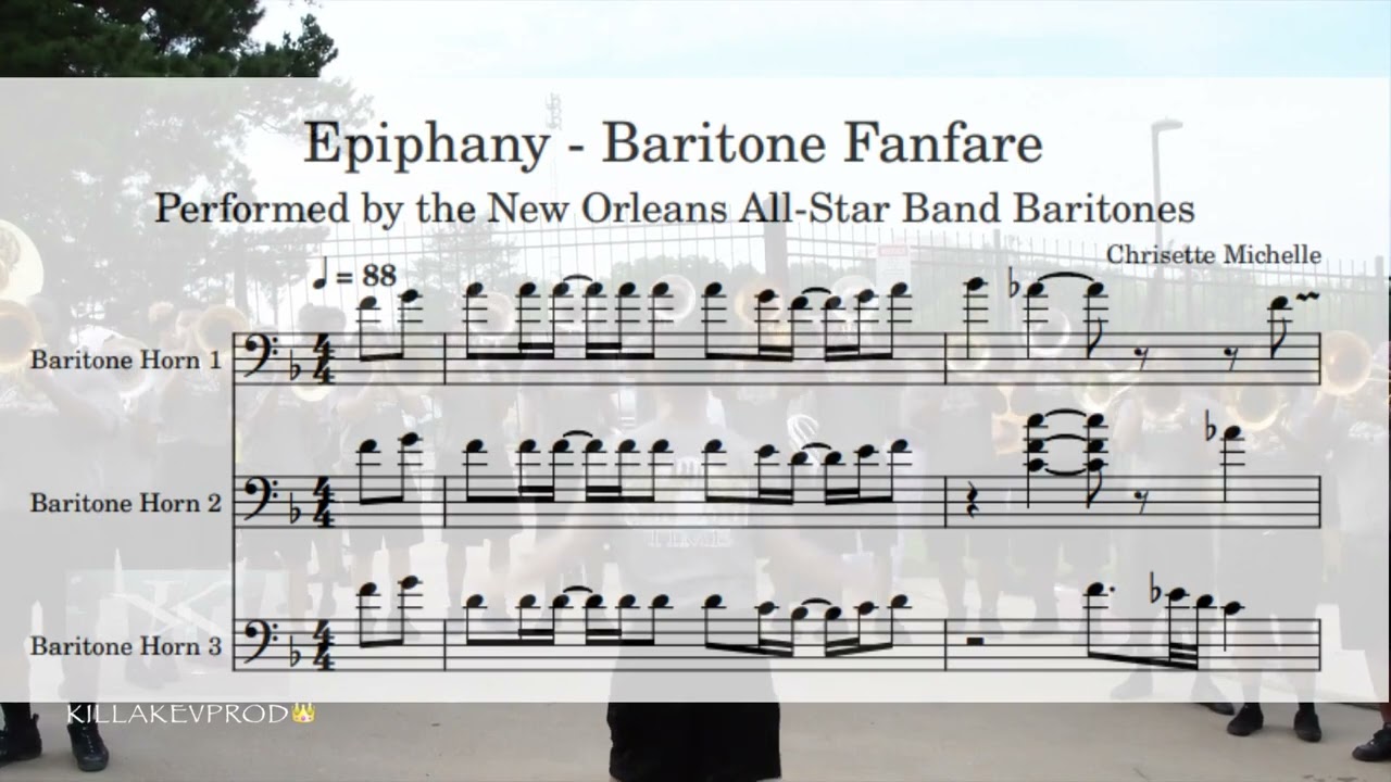 "New Orleans All-Star Band Baritone Fanfare - Epiphany" Transcription ...