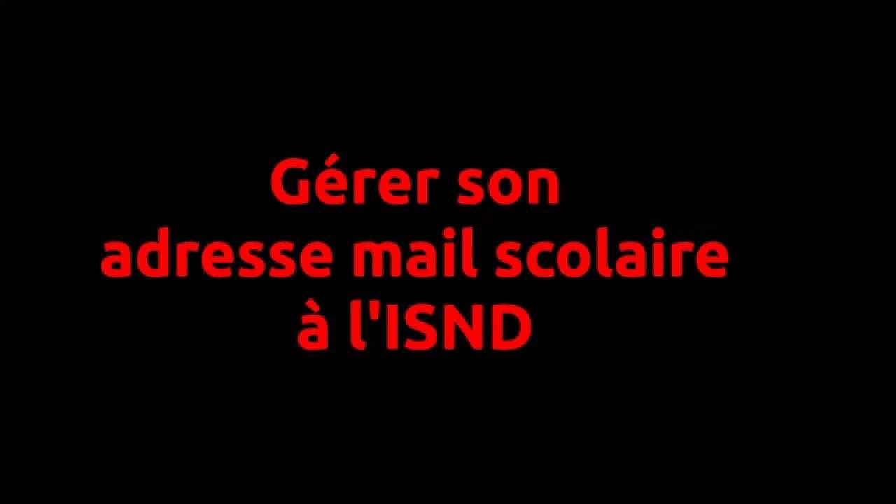 Utilisation du webmail de l'ISND - YouTube