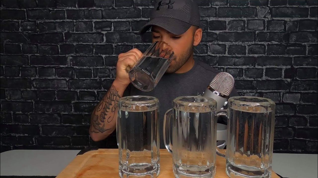 (ASMR) DRINKING WATER - YouTube