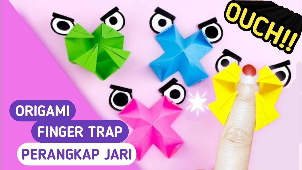 Cara Membua Origami FINGER TRAP [Perangkap Jari Kertas, Mainan Gelisah ...