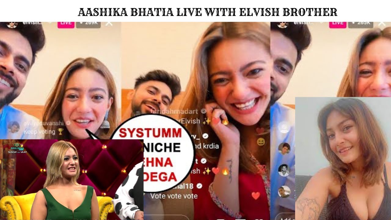 Big Boss OTT 2 Live :Aashika Bhatia Live With Elvish Brother #news # ...