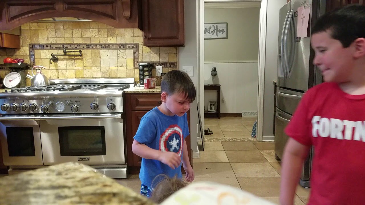 Grayson's first loose tooth!!! - YouTube