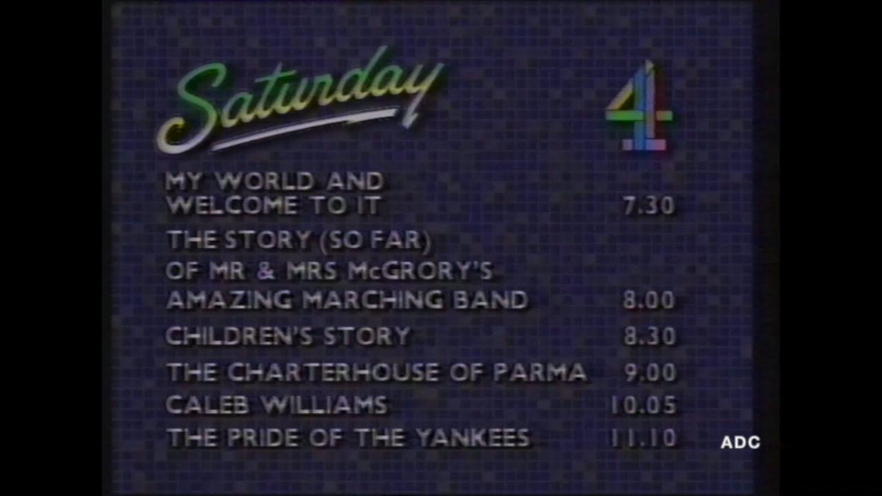 Channel 4 slide announcer Keith Harrison, 1 advert & menu 16th ...