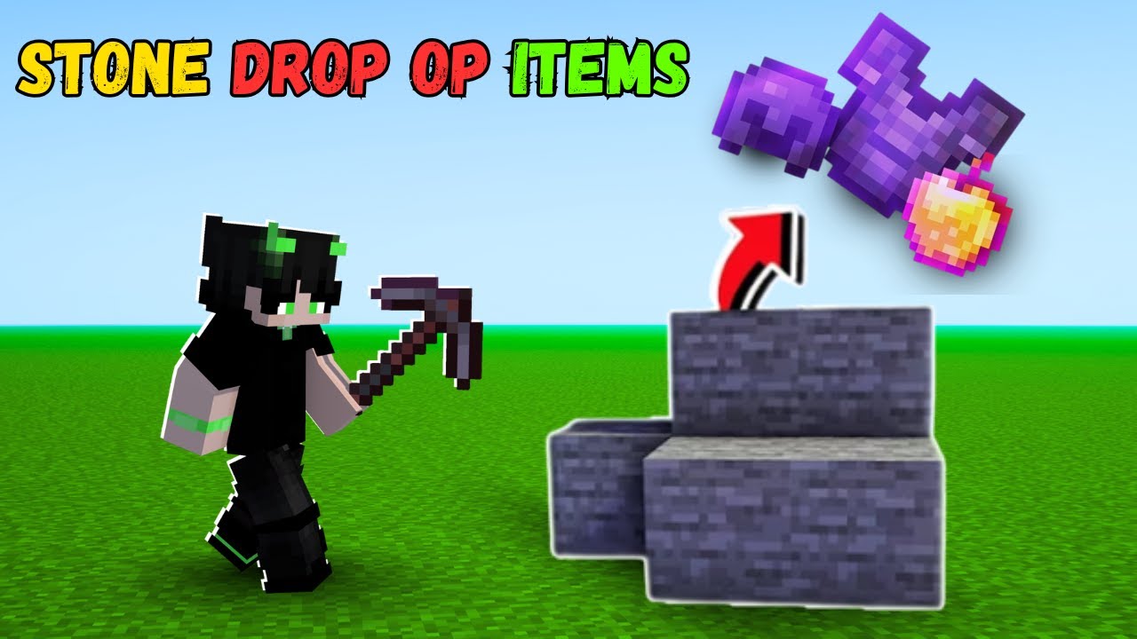 Beating Minecraft Using an OP Stone Drops Datapack - YouTube