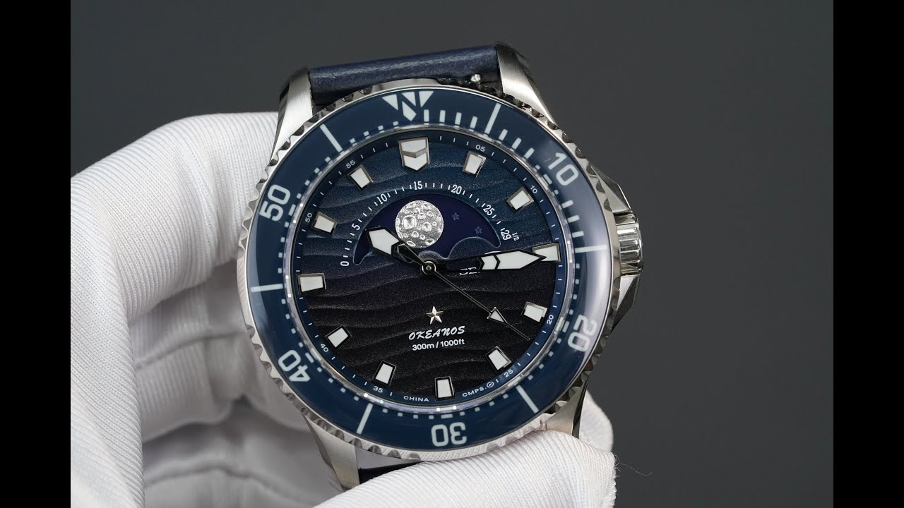 Unboxing SEA-GULL's LUNAR MASTERPIECE 816.32.1215: Moon Phase Diver ...