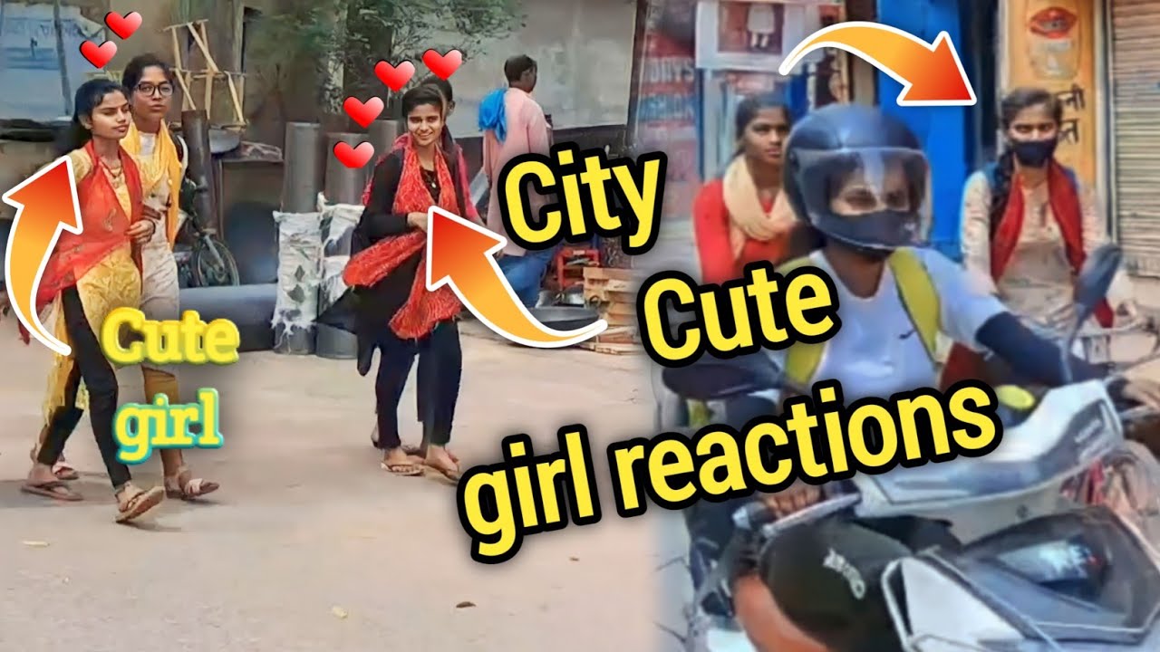 Cute Girls Reactions & cute girl Reactions || public cute girl ...
