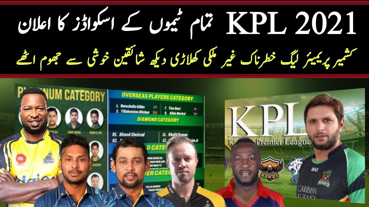 KPL All Teams Squad 2021 | All International Players List KPL 2021 ...