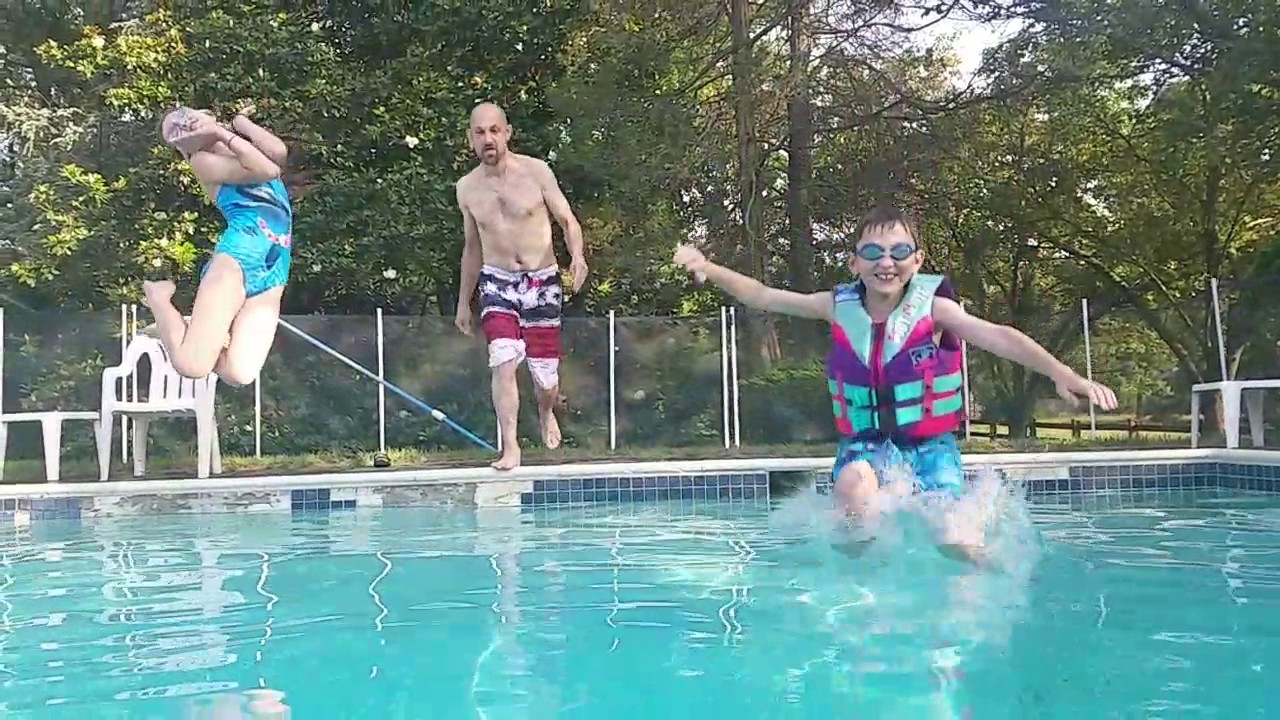 Family pool fun 2016(6) - YouTube