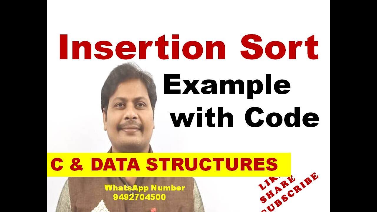 Insertion Sort Example Insertion Sort Insertion Sort Program In C 1445