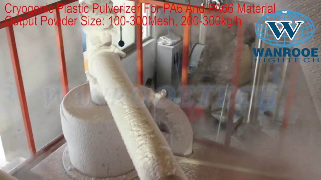 100-300 Mesh PE/ABS/PA6/PA66 Cryogenic Plastic Pulverizer Machine - YouTube