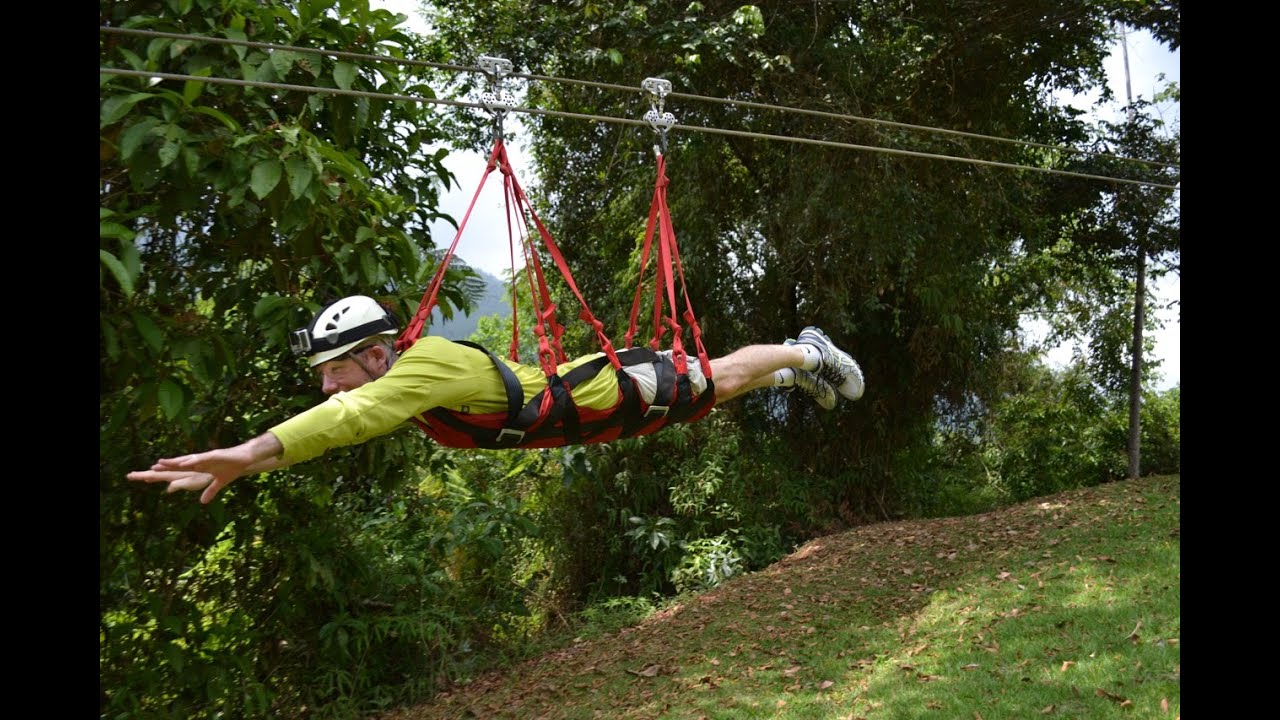 Superman Zipline at Midworld in Manuel Antonio (Costa Rica) - YouTube