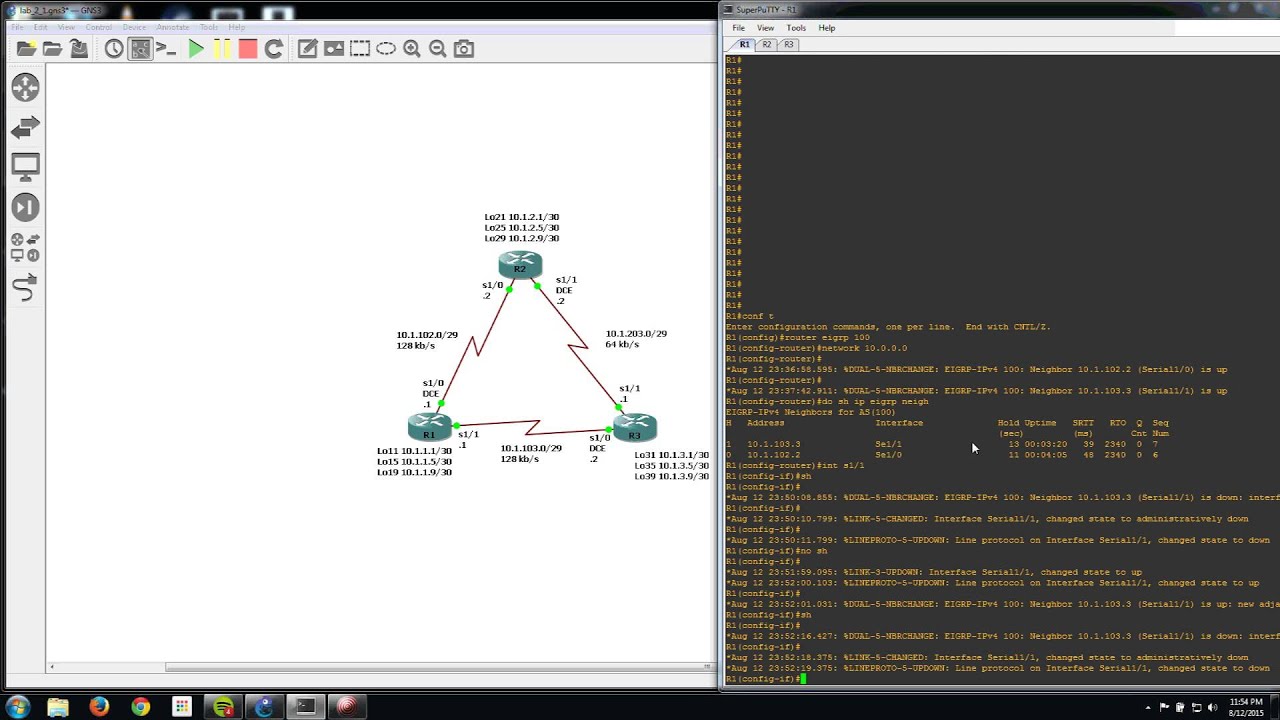 Lab 2 1 EIGRP Equal Cost Load Balancing - YouTube