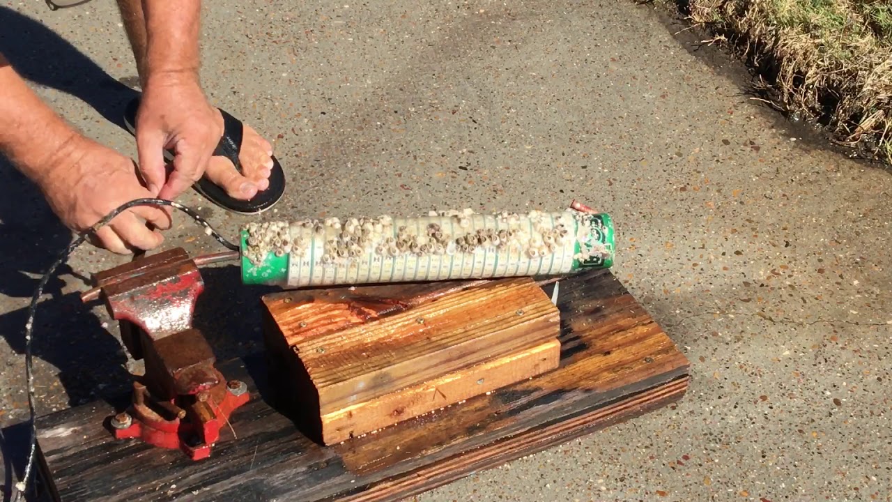 Barnacle Removal ! Hot water 8 GPM turbo nozzle - YouTube
