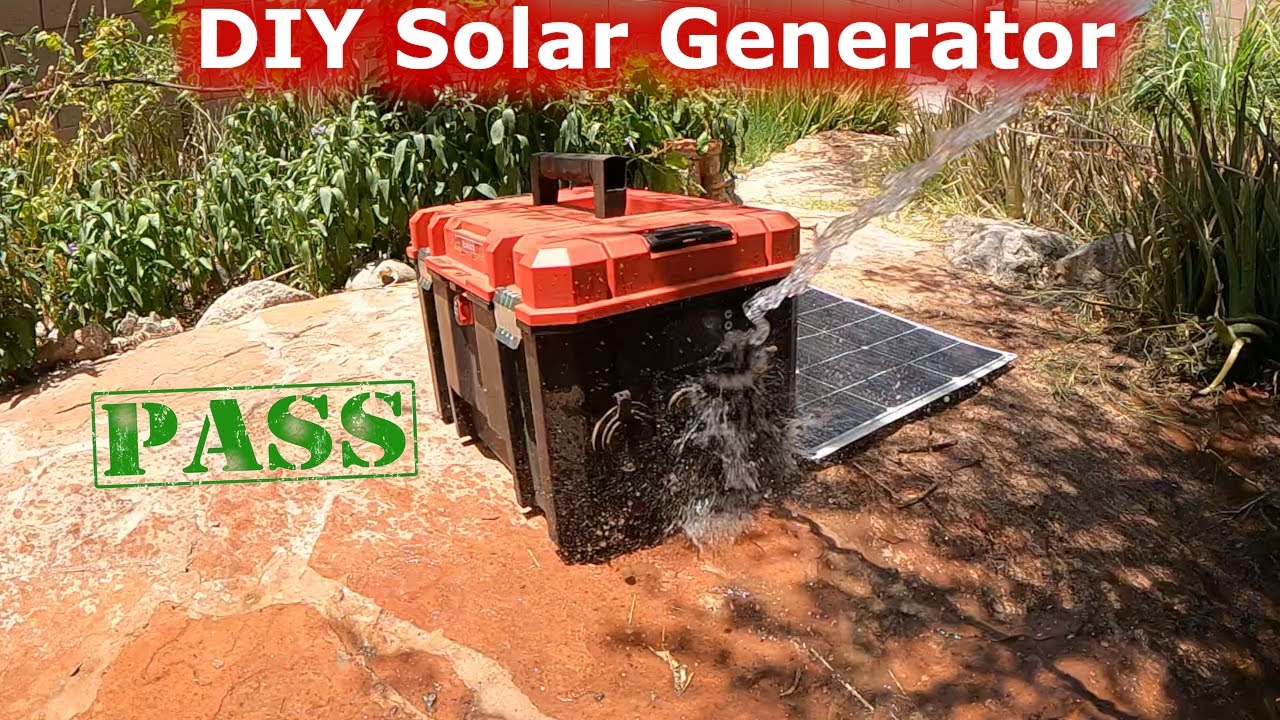 DIY Solar Generator Water Resistant Test - YouTube