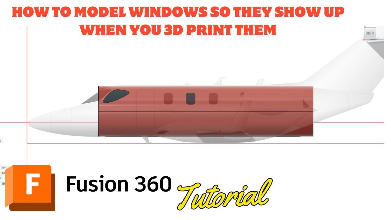 How to model windows on a fuselage to show up when you 3D print the ...
