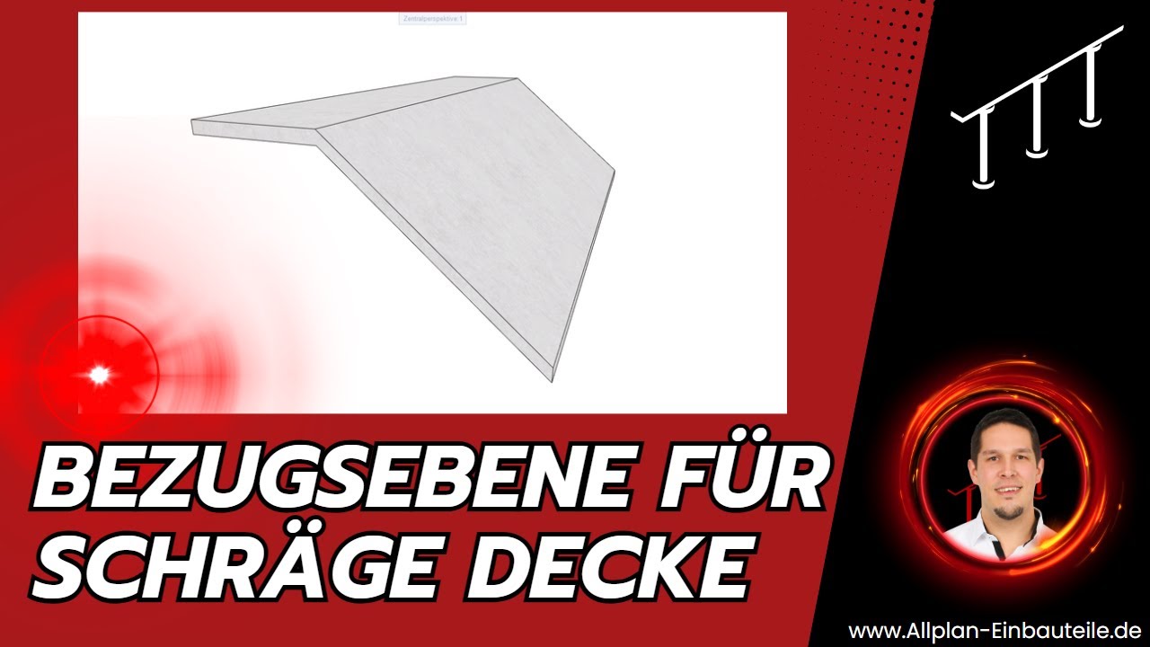 Bezugsfläche für schräge Decke in Allplan erstellen - YouTube