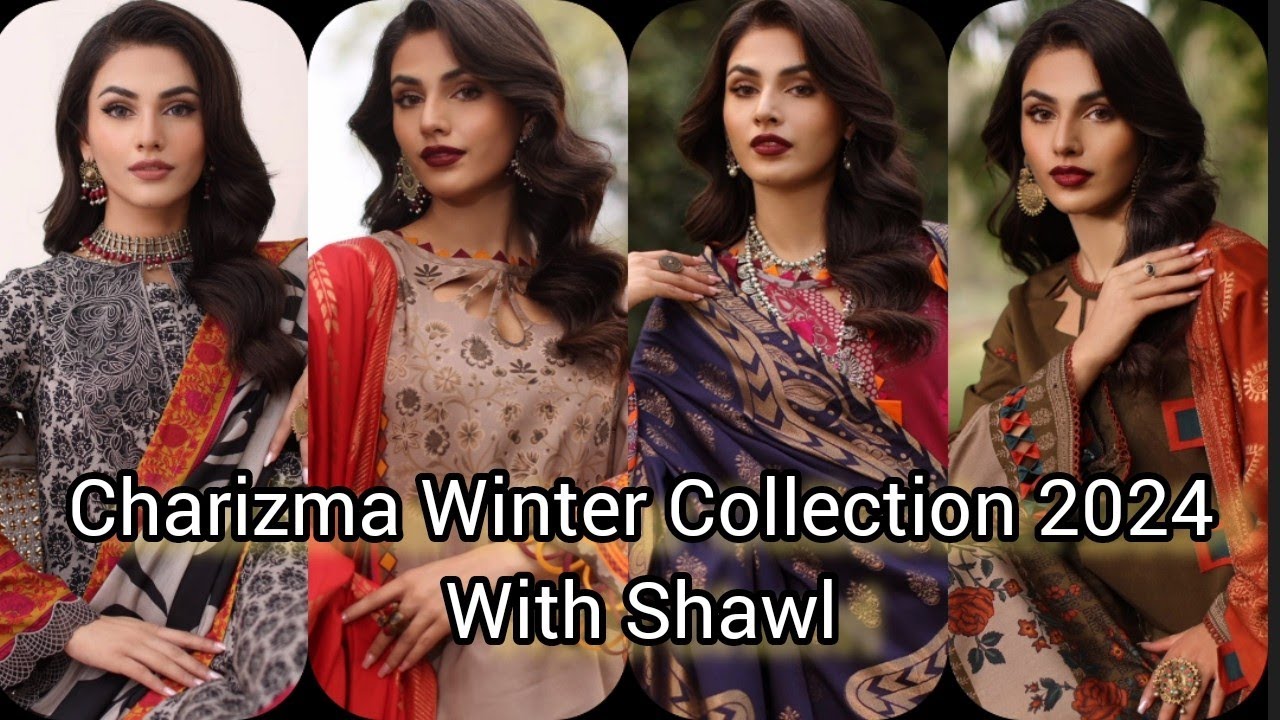 charizma winter shawl collection 2024 - YouTube