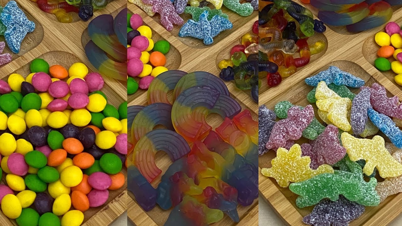 Filling Platter with Sweets | Chocolate | Jellyfish | Candy - YouTube