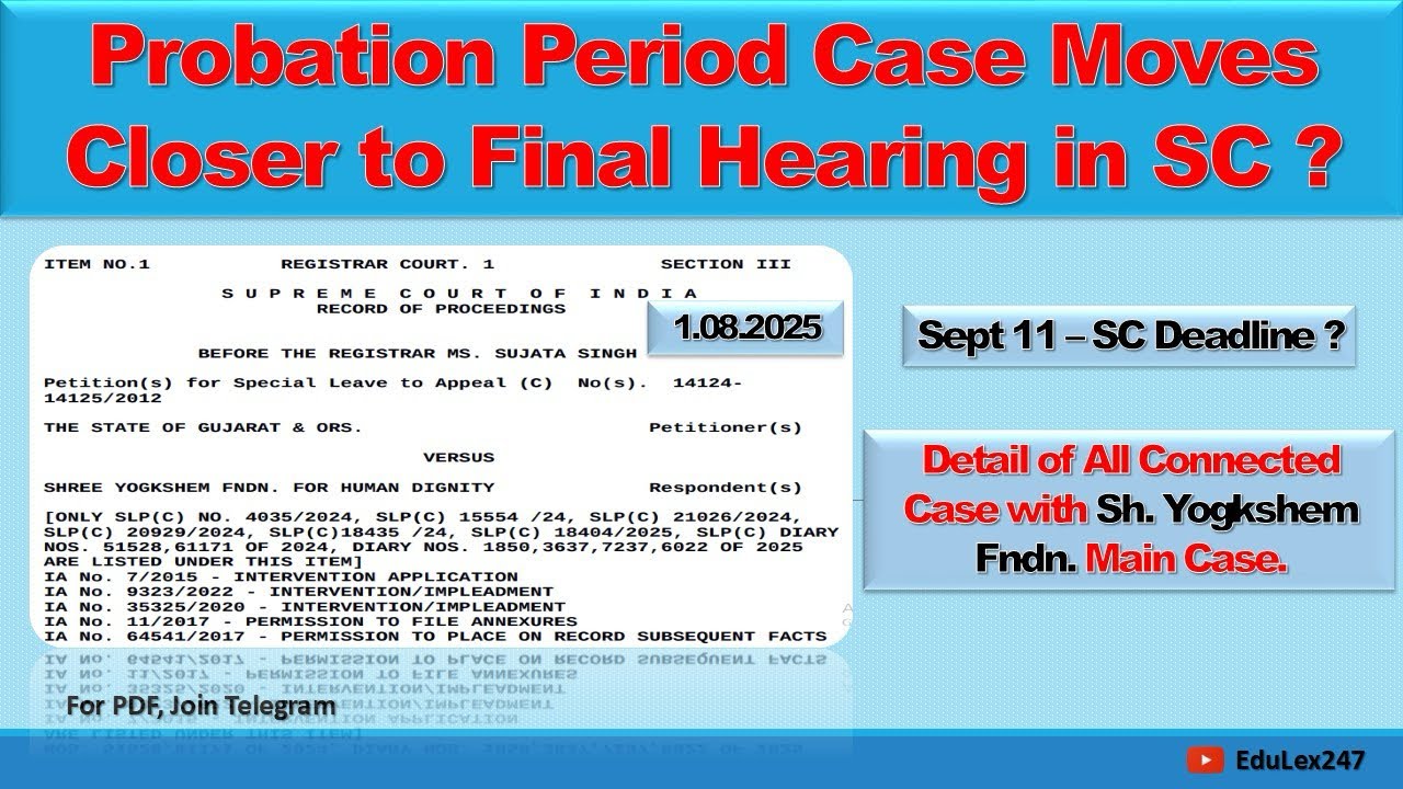 Probation Period Full Salary Case | SC Closer to Final Hearing ...