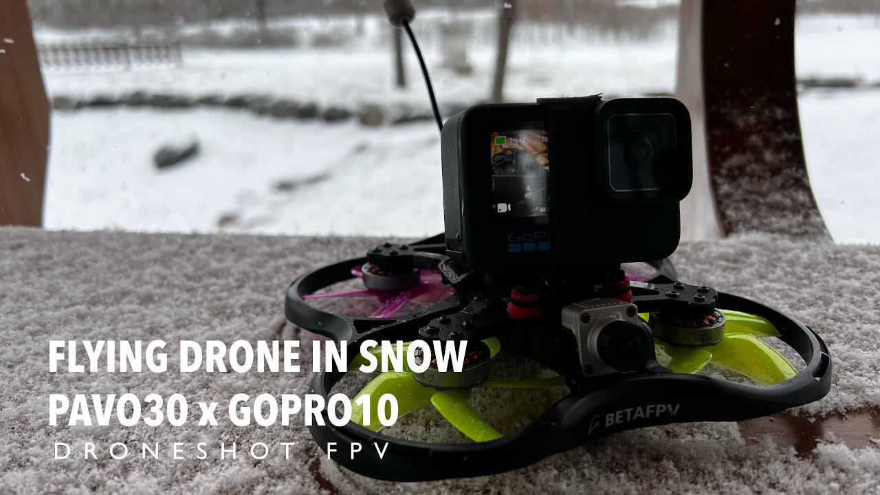 DRONESHOT FPV / FLYING DRONE IN SNOW / PAVO30 x GOPRO10 - YouTube