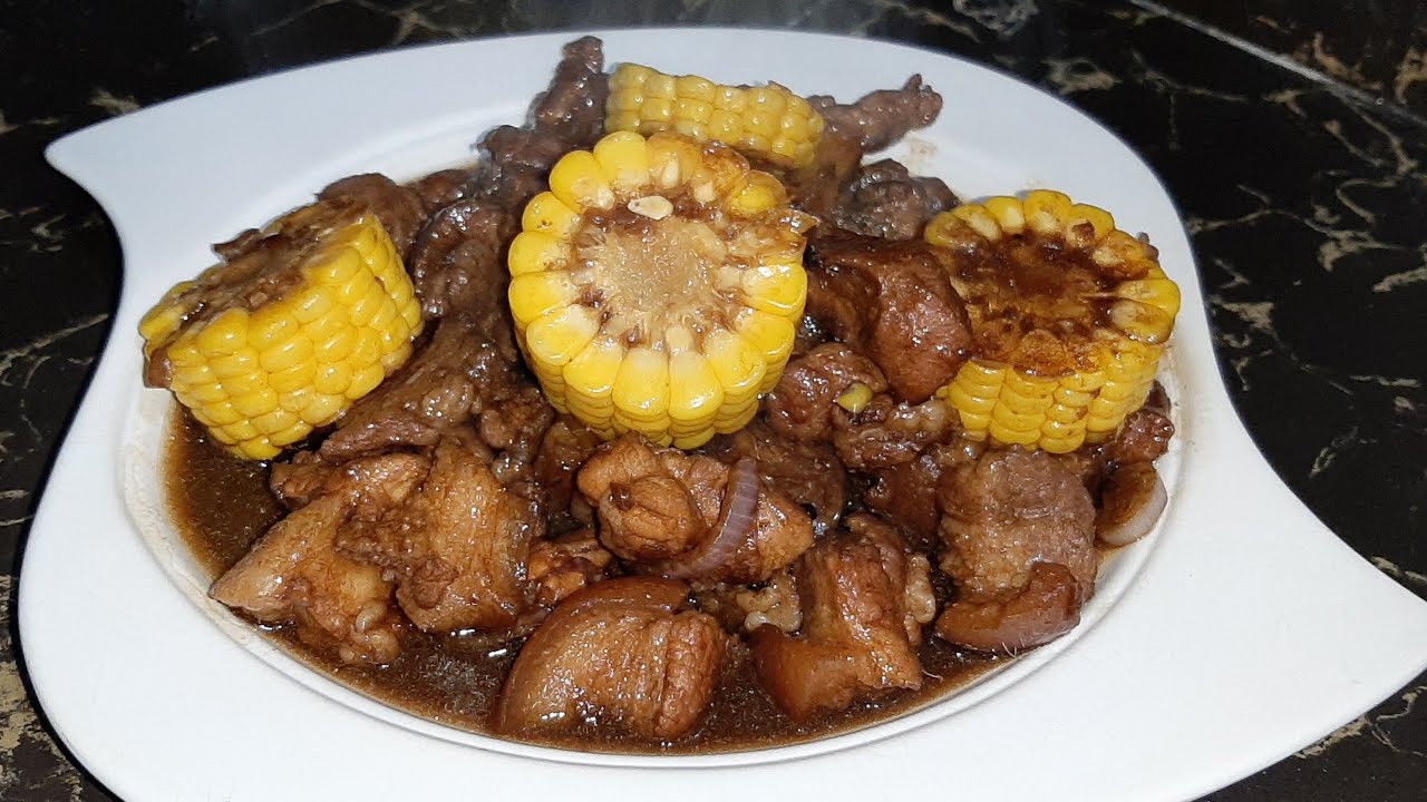 COOKING 👩‍🍳 PORK ADOBO WITH SWEET CORN 🌽 😋 - YouTube