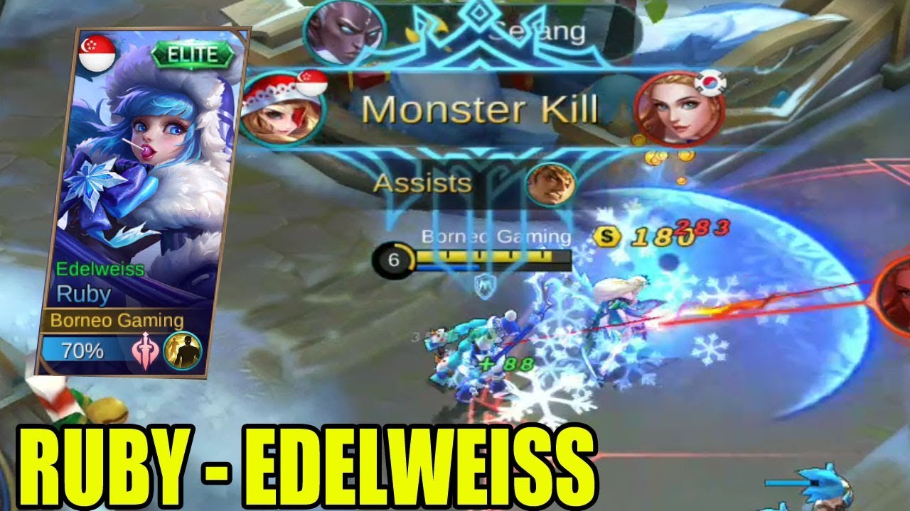 NEW SKIN RUBY - EDELWEISS | ELITE SKIN | SEASON PASS | MOBILE LEGENDS ...