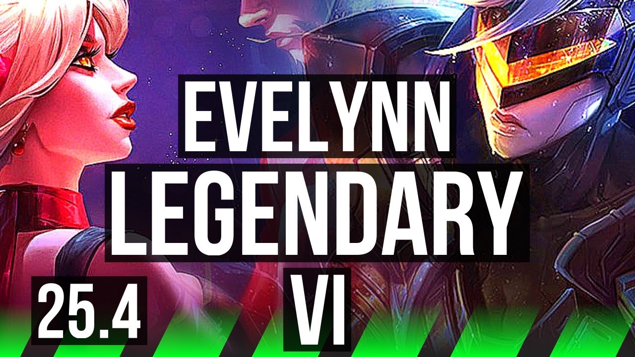 EVELYNN vs VI (JGL) | 14/0/5, Legendary | KR Diamond | 25.4 - YouTube