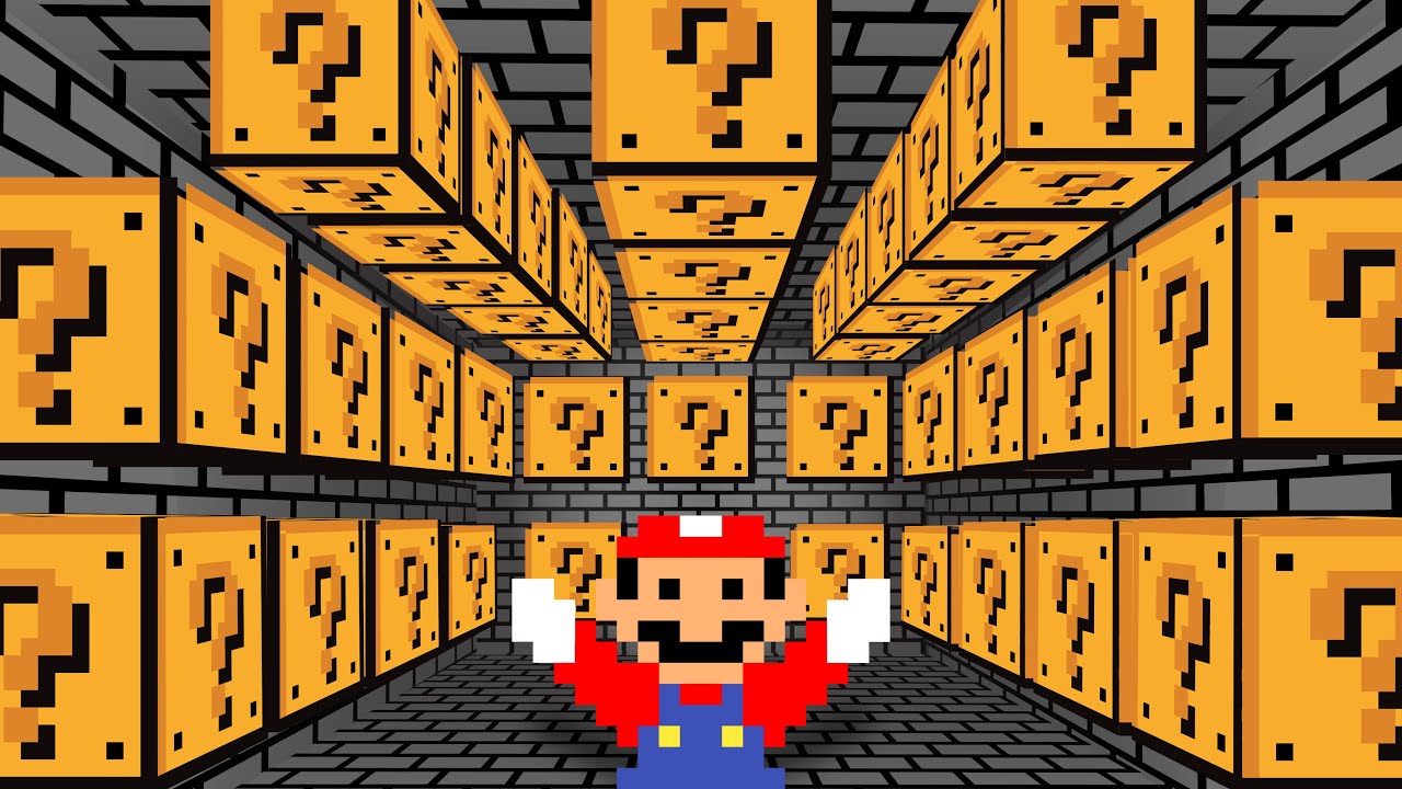 Super Mario: 100 Mystery Question Blocks But Only One Lets MARIO Escape ...