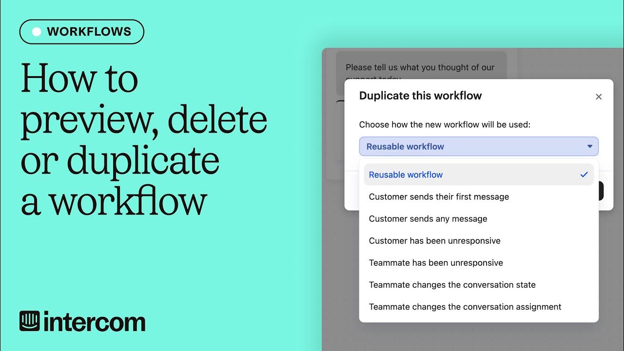 Workflows Basics: How to preview, delete or duplicate a workflow - YouTube