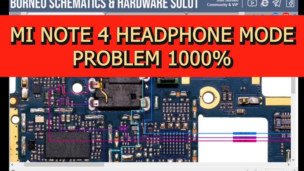 mi note 4 headphone mode solution || Redmi note 4 headphone diagram || borneo schematic || GSM ...