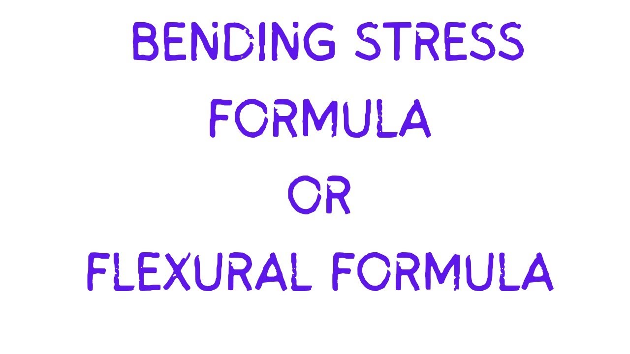 BENDING STRESS FORMULA - YouTube