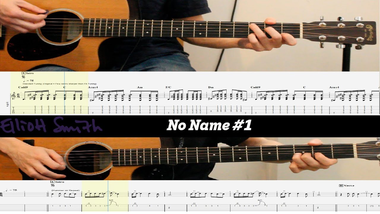 Learn to Play! Elliott Smith No Name #1 Tabs 🎸 Both Guitar Parts - YouTube