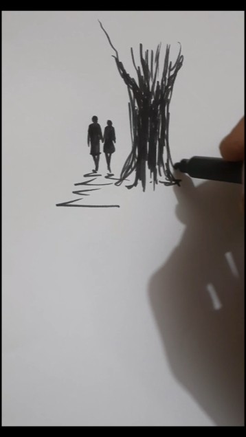 Sign pen drawing#art #shorts #painting - YouTube