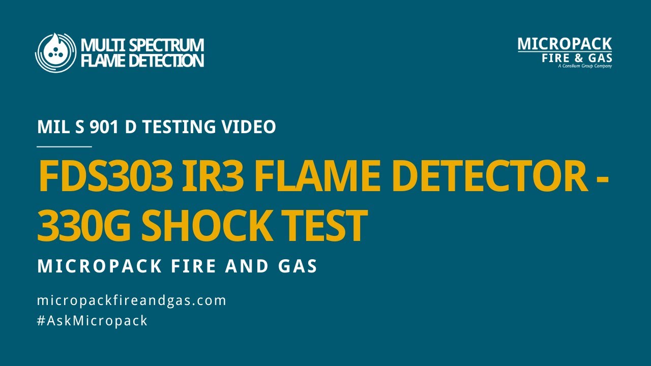 FDS303 IR3 Flame Detector 330G MIL S 901 D Shock Test - YouTube
