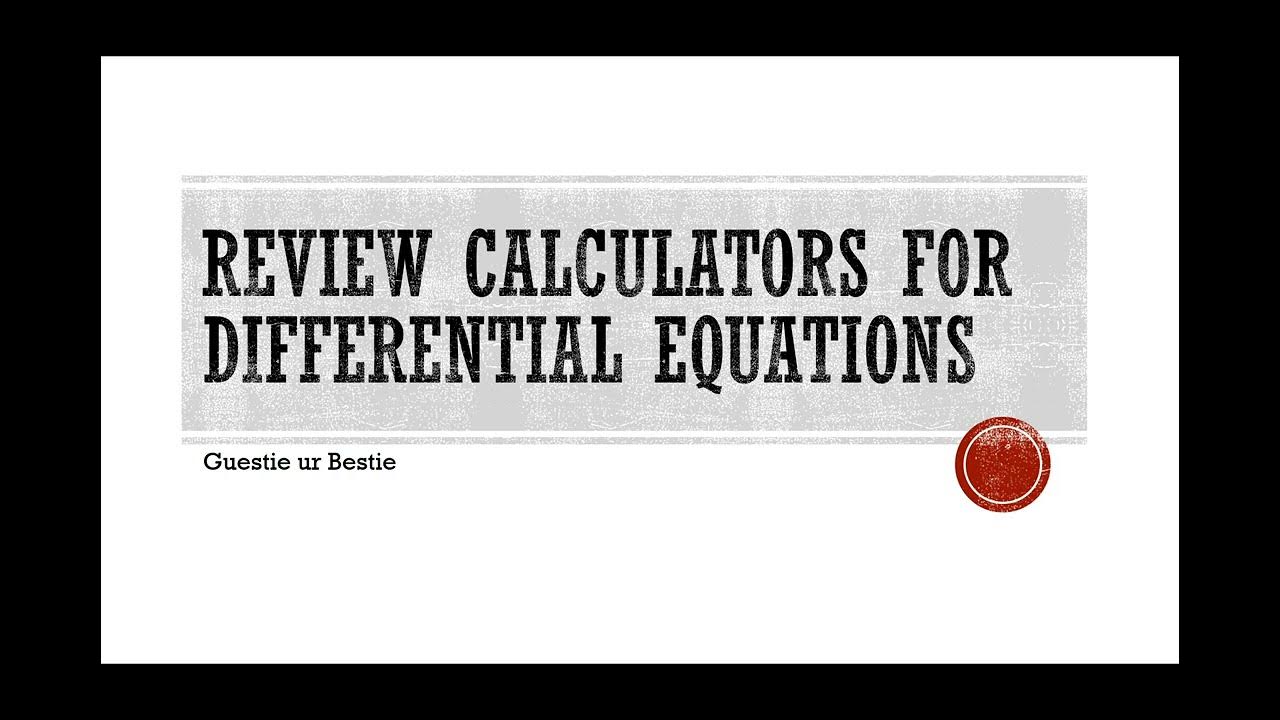 calculators for differential equations, symbolic computations, CAS ...