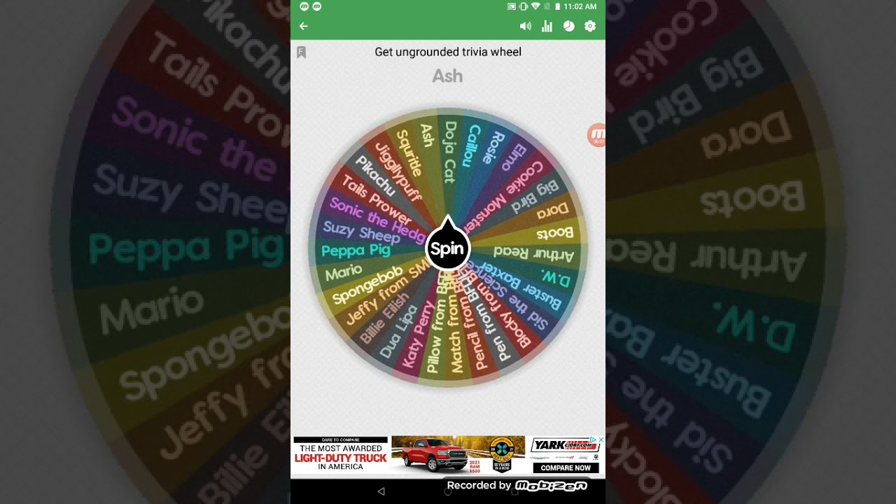 The get ungrounded trivia wheel 2 - YouTube