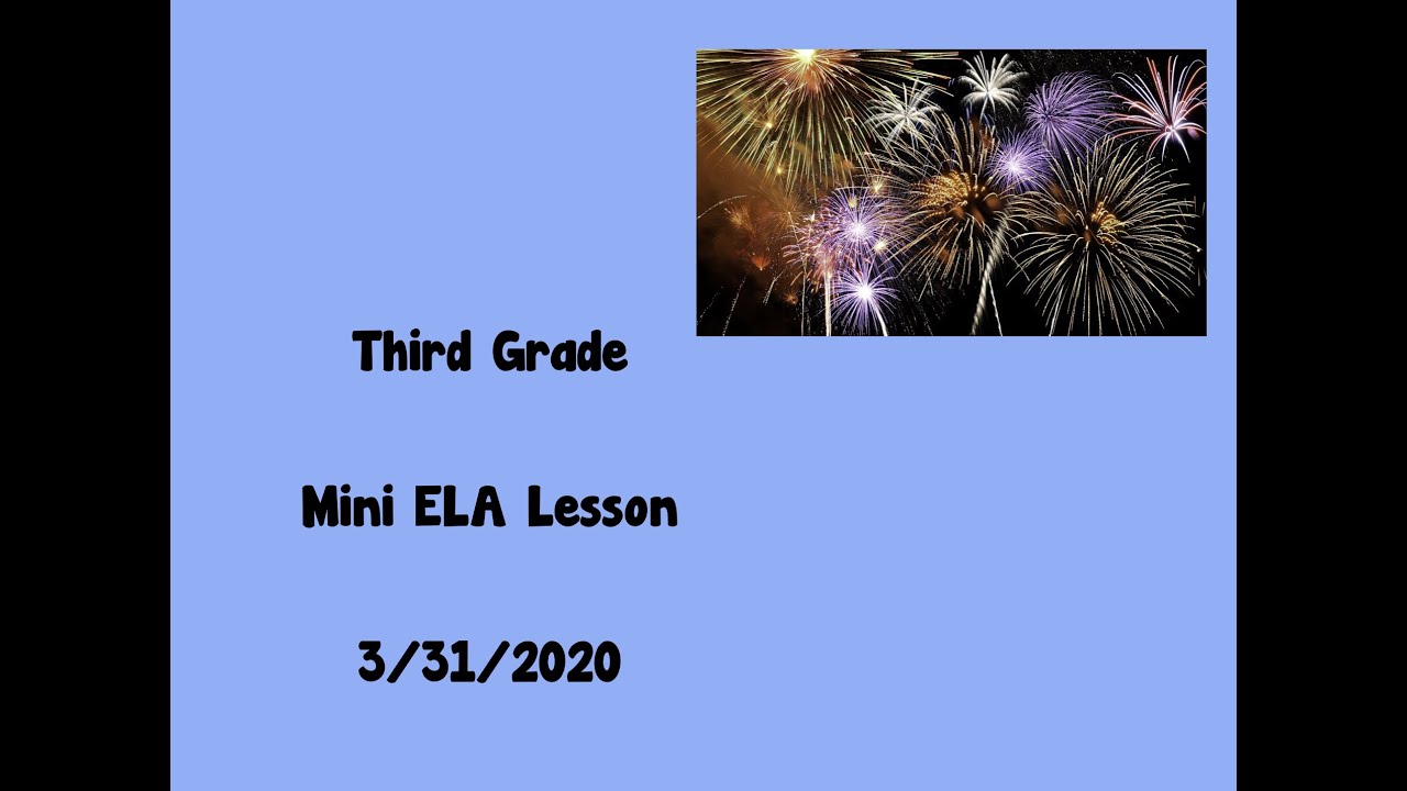 3rd Grade ELA Lesson 3 31 2020 YouTube 3rd-grade-ela-lesson-3-31-2020-youtube