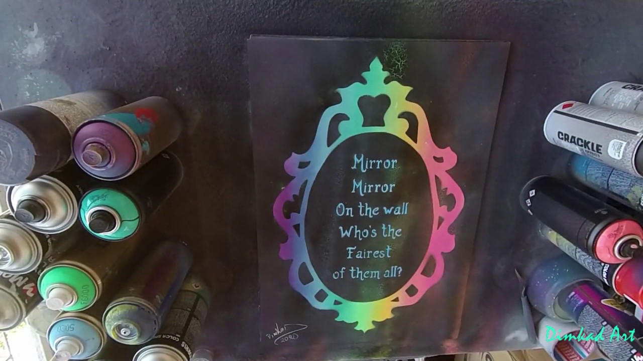 Spray Paint Art - Mirror Mirror (Snow White) - Glow In The Dark By ...
