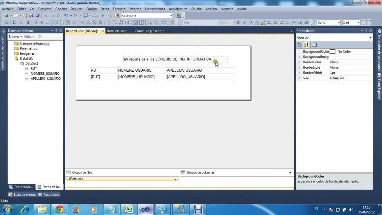 Crear Reporte en Visual.net con parametros en windows form - YouTube