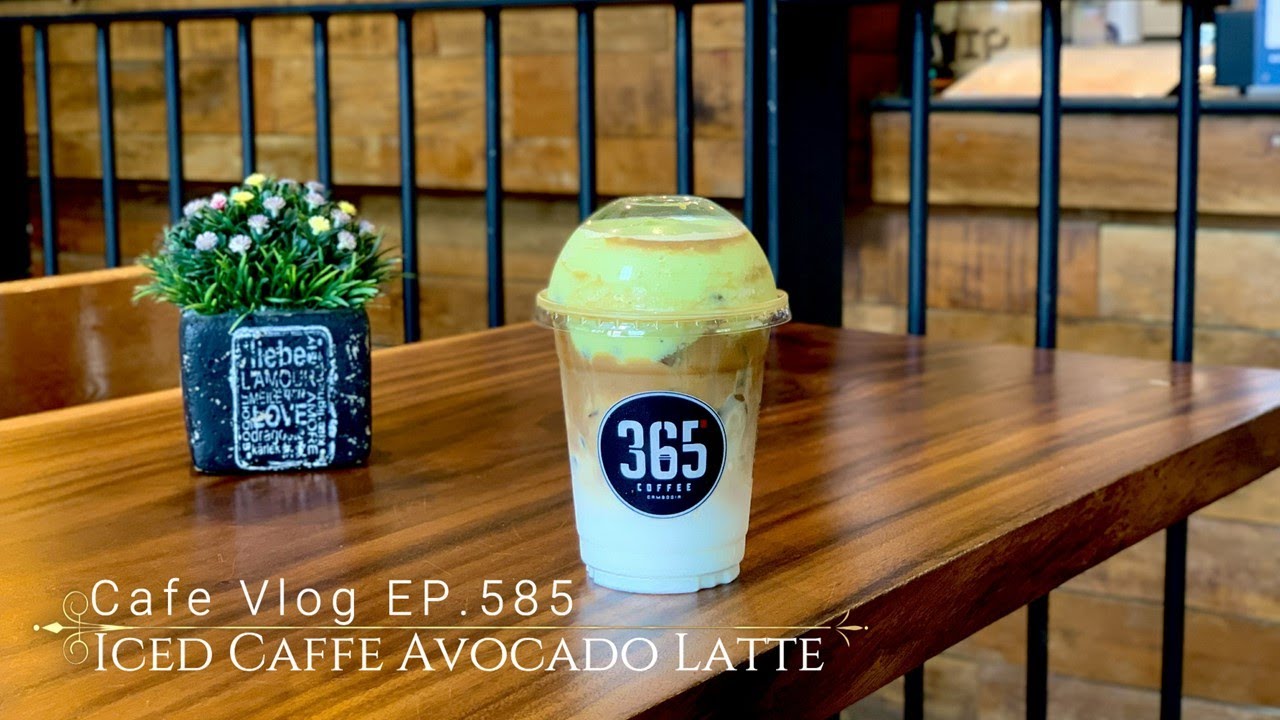 Cafe Vlog EP.585 | Iced Caffe Avocado Latte | Coffee avocado drinks ...