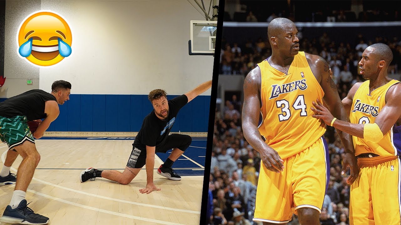 KOBE vs SHAQ drill with Caleb Nash Feemster! WINNER gets MY TESLA?! 😱 ...