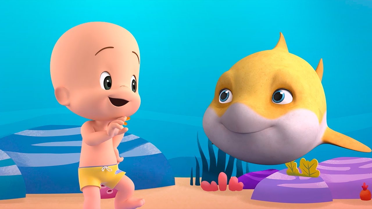 Baby Shark de Cleo y Cuquín 🦈🌊 CLEO Y CUQUÍN 👨🏻‍🦲👧🏻Canciones para niños ...
