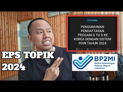 INFO‼️PENDAFTARAN UJIAN EPS TOPIK 2024 PROGRAM G TO G KOREA BP2MI - YouTube