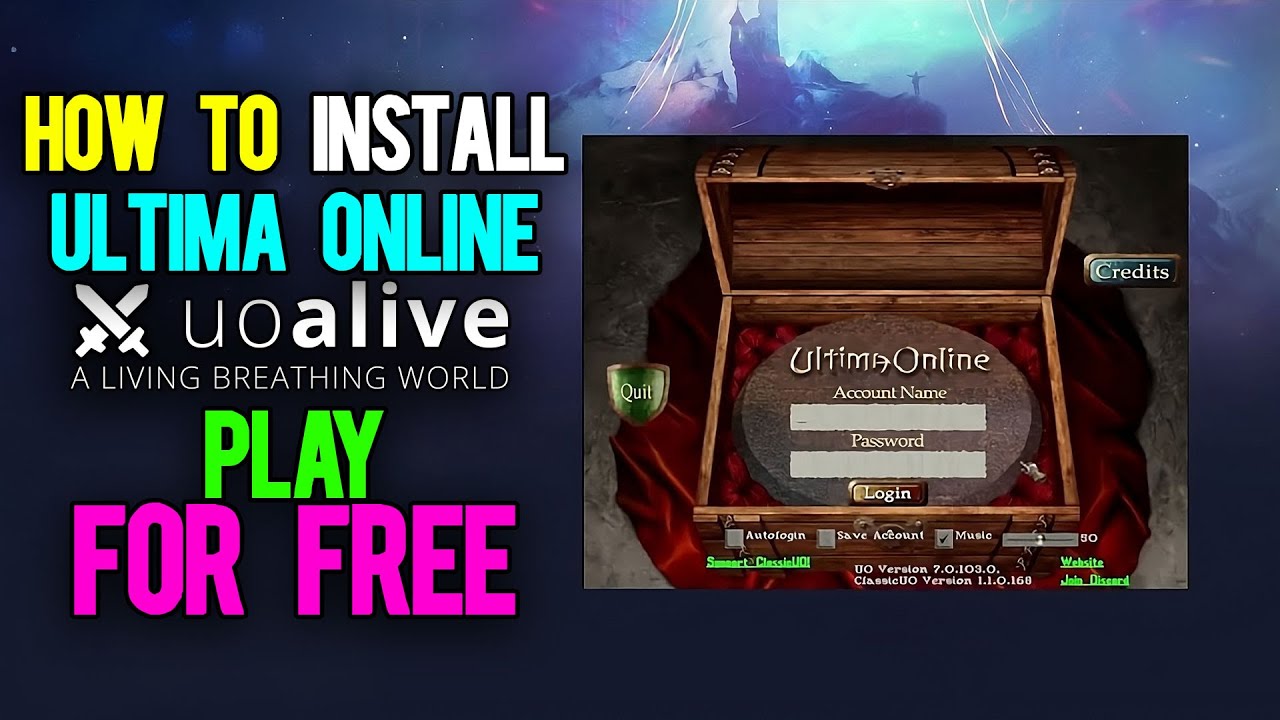 UOAlive: How to Install Ultima Online and PLAY FOR FREE - 2025 - YouTube