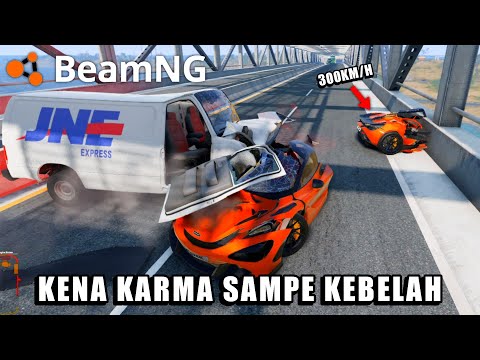 Ngeri! Tabrakan Brutal, Mobil Susah Dikendalikan & Bikin Banyak Kecelakaan - BeamNG Drive Indonesia
