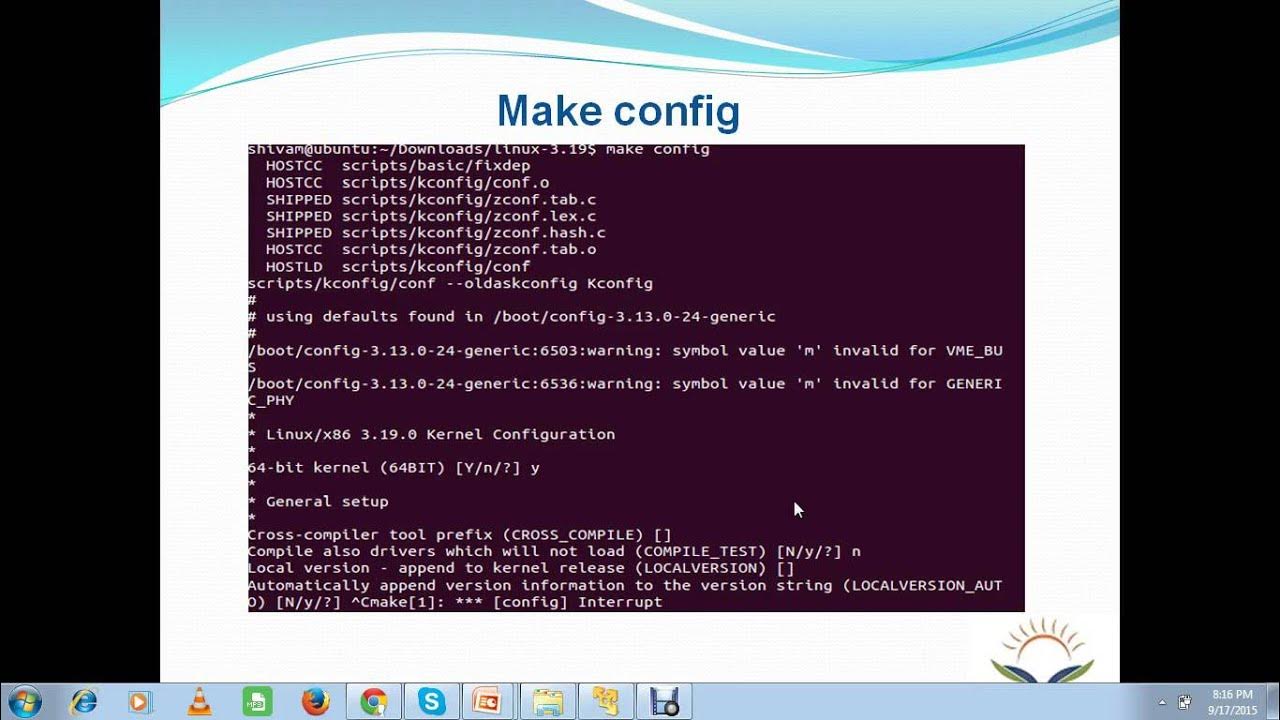 Linux Device Driver training Session 2- Kernel Configuration and Build - YouTube